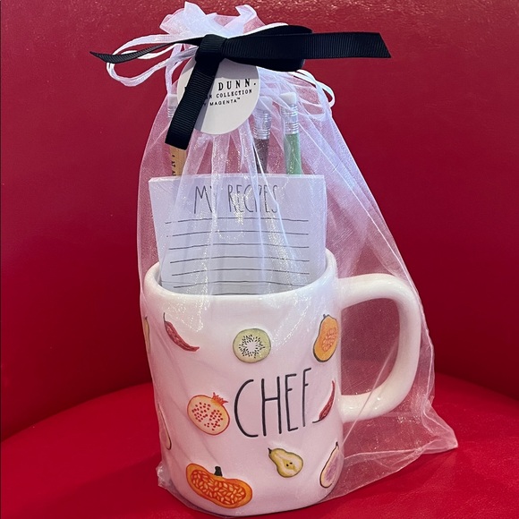 Rae Dunn | Kitchen | Rae Dunn Chef Mug With Notepad And Pencils Cream ...